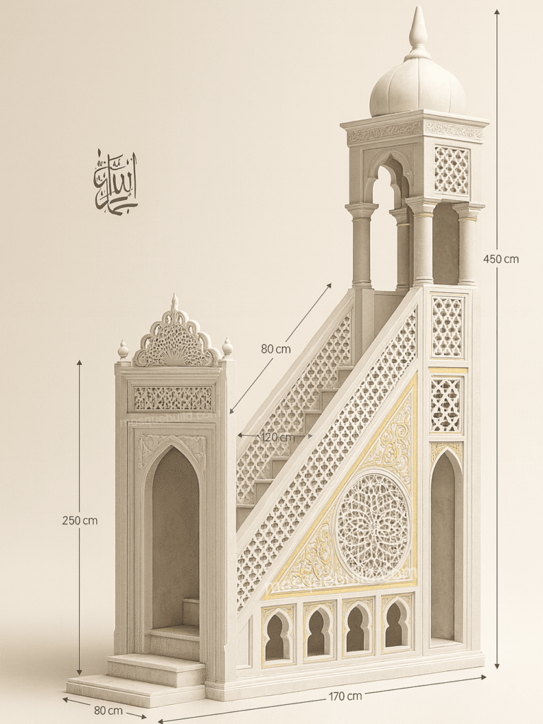 Traditional Gilded Mosque Pulpit - Mosque Building, Masjid Build ...